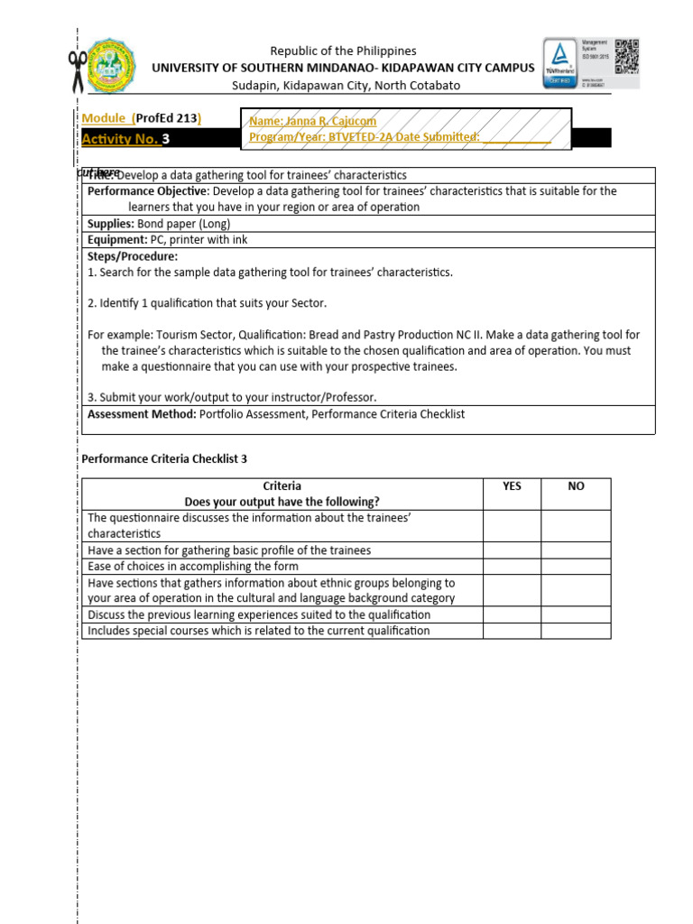 ProfEd-213_-Act-3-Data-Gathering-Tool-1 | PDF