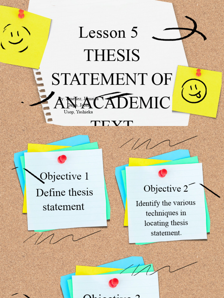 GROUP 5 Thesis Statement in Academic Text | PDF
