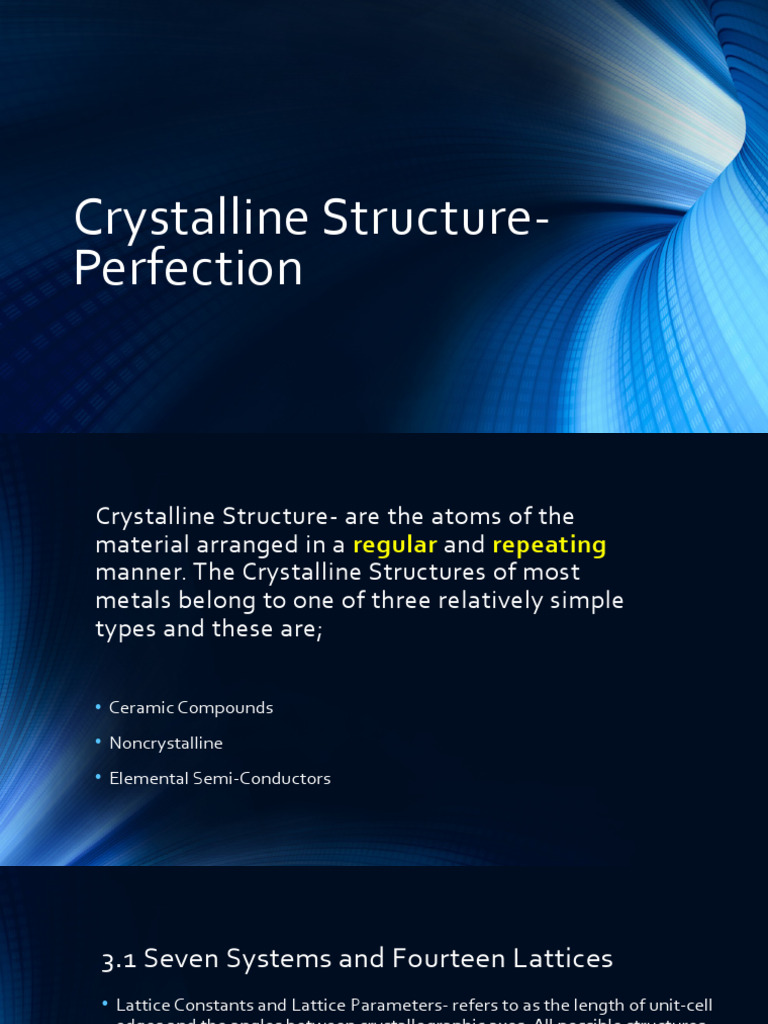 Crystalline Structure Perfection | PDF
