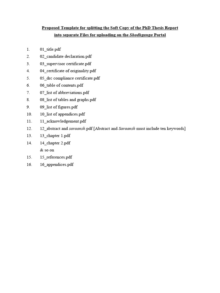 Proposed Template For Submitting Soft Copy of PHD Thesis Report For ... Proposed Template For Submitting Soft Copy of PHD Thesis Report For ...