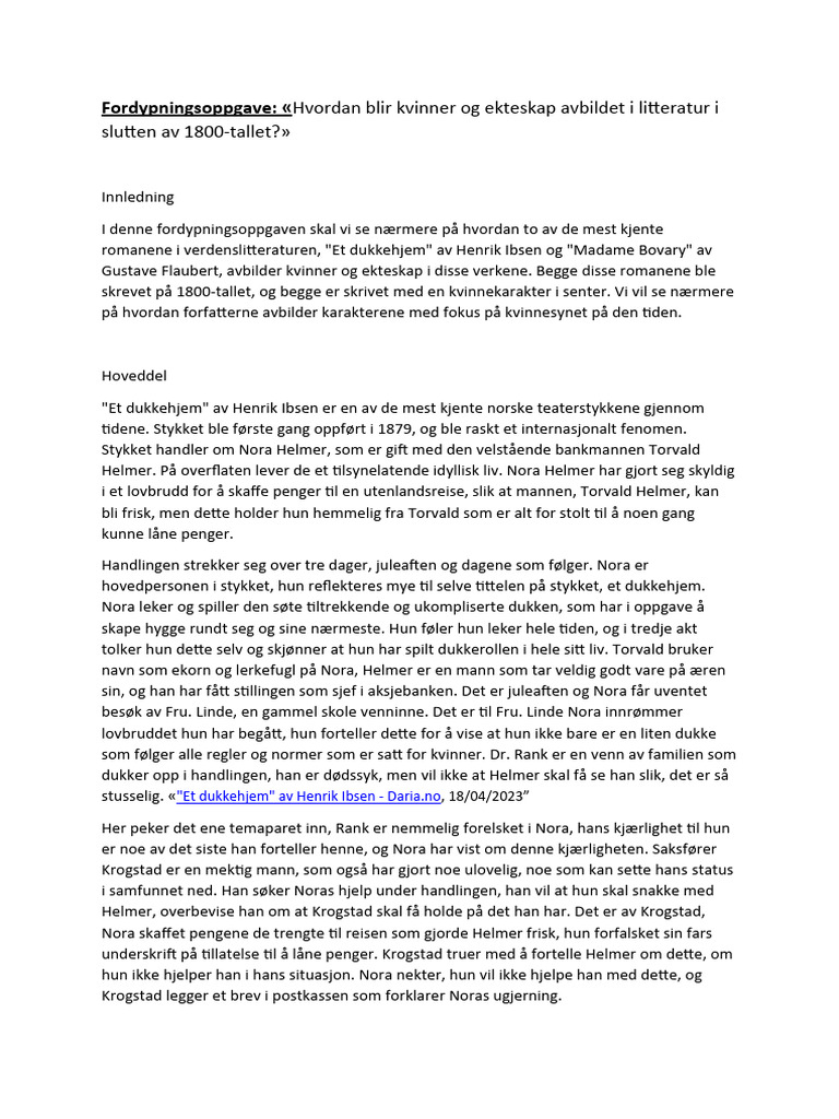 Fordypningsoppgave 2 | PDF