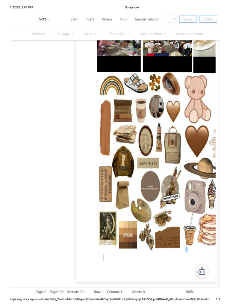 Scrapbook Document Overview | PDF
