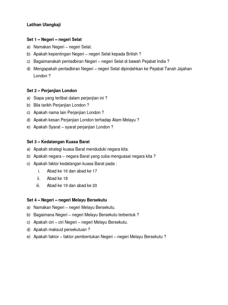 Latihan Ulangkaji PPT 2023 - 10 Set Soalan | PDF