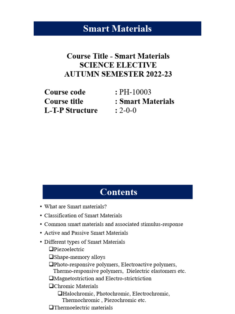 Introductory-Smart-Materials | PDF