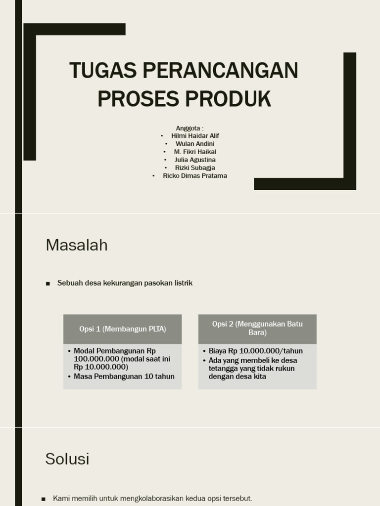 Tugas Perancangan Proses Produk | PDF