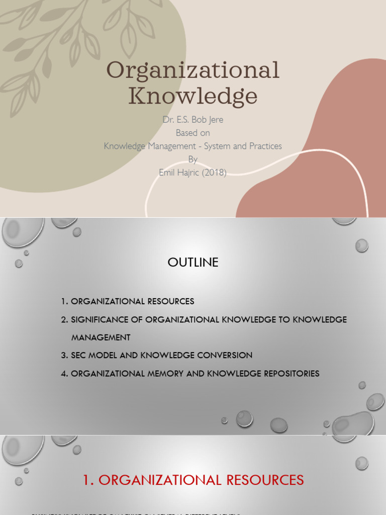 Organizational Knowledge | PDF | Tacit Knowledge | Knowledge