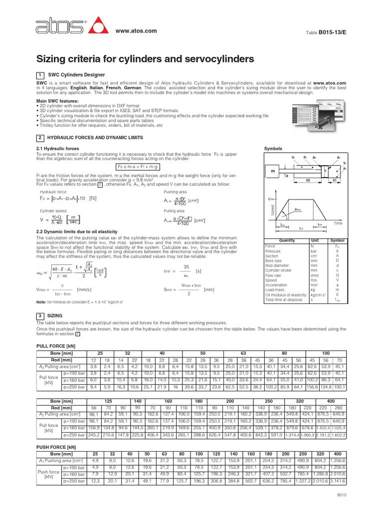 Sizing For Cylinders | PDF