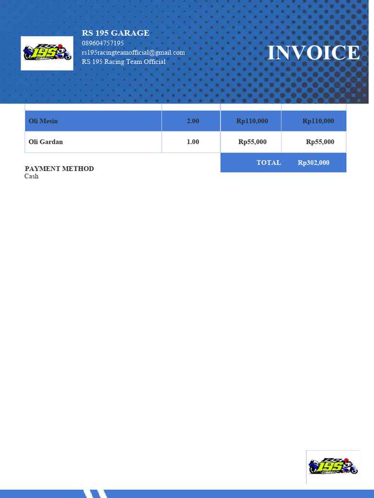 Contoh Invoice Bengkel | PDF