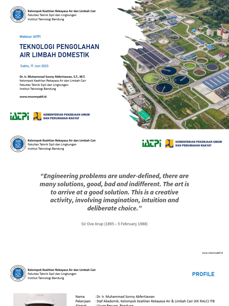 2023 Teknologi Pengolahan Air Limbah Domestik - IATPI | PDF | Sains & Matematika