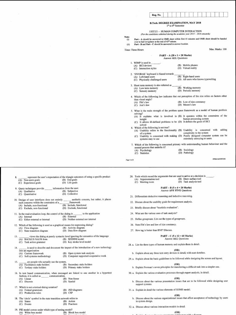 15IT321 6 Sem | PDF | Usability | Human–Computer Interaction