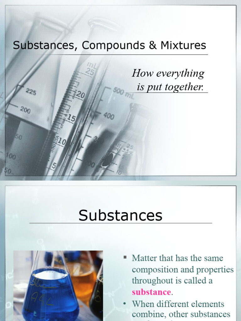 Understanding Substances and Mixtures | PDF | Mixture | Homogeneity And ...
