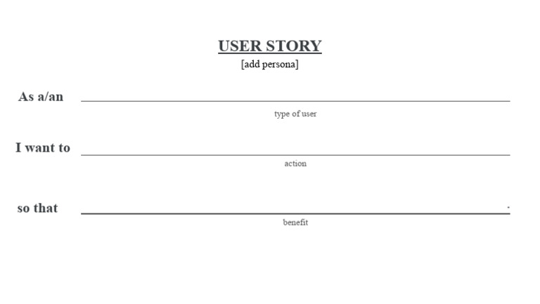 User Story Template | PDF User Story Template | PDF