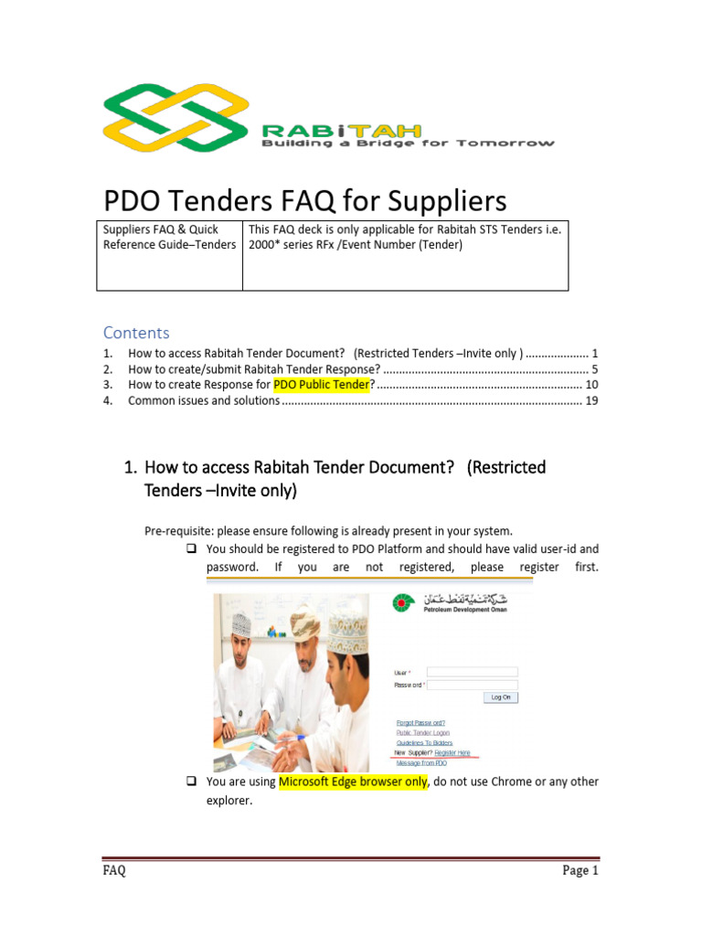 1.supplier FAQs Quick Reference Guide New For Microsoft Edge | PDF ...
