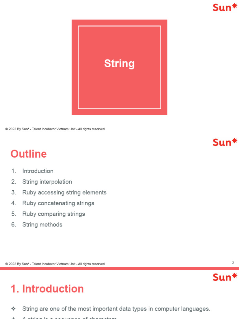 Ruby - String | PDF | String (Computer Science) | Computer Programming
