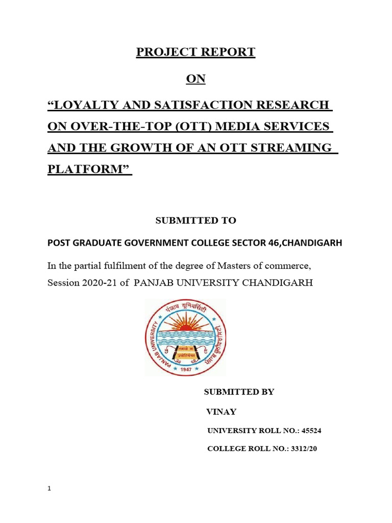 M.com Project Report PGGC-46 | PDF