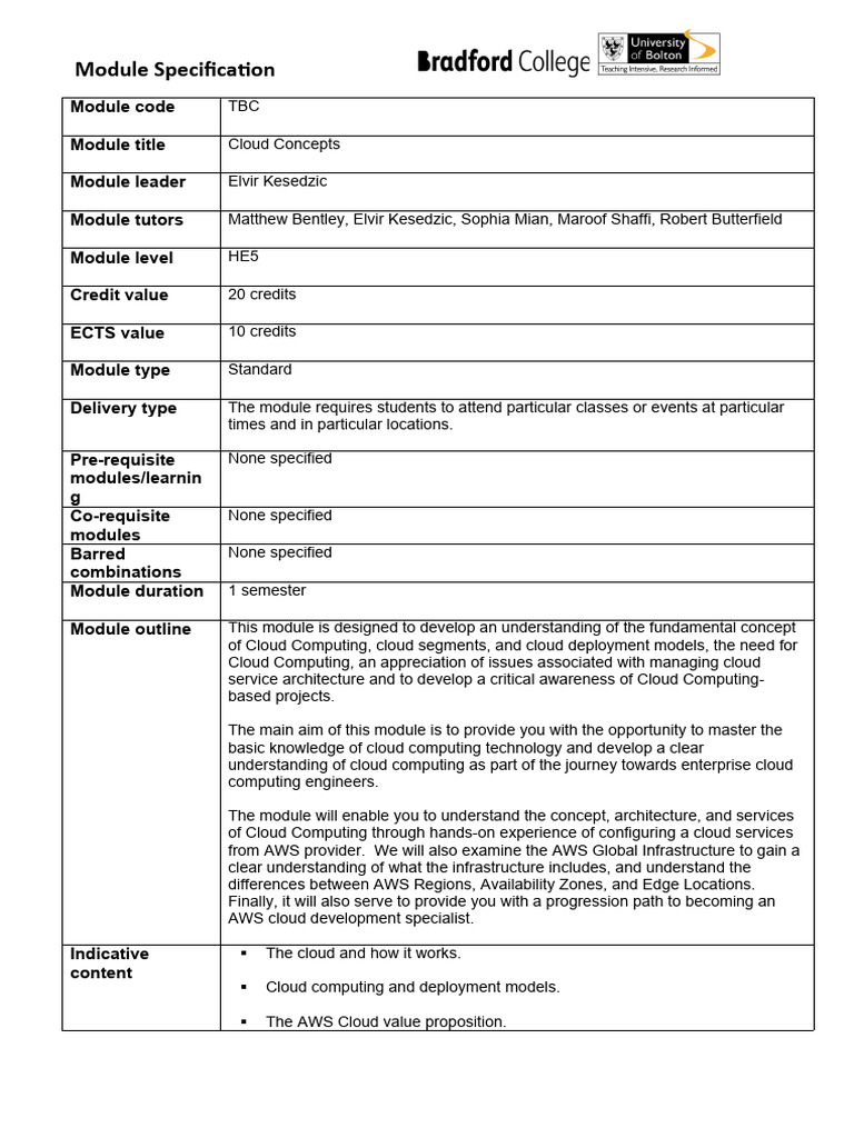 DEFINITIVE - L5 CC Module Spec - April 2020 | PDF | Cloud Computing ...
