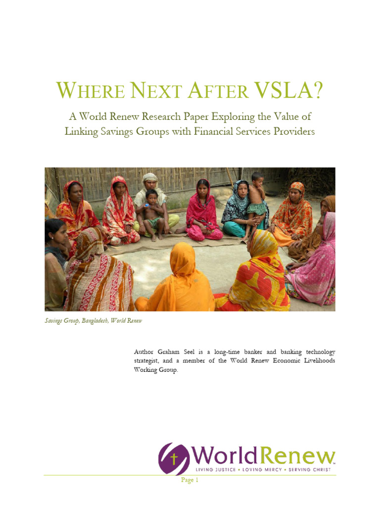VSLA Linkage With MF | PDF | Financial Inclusion | Banks