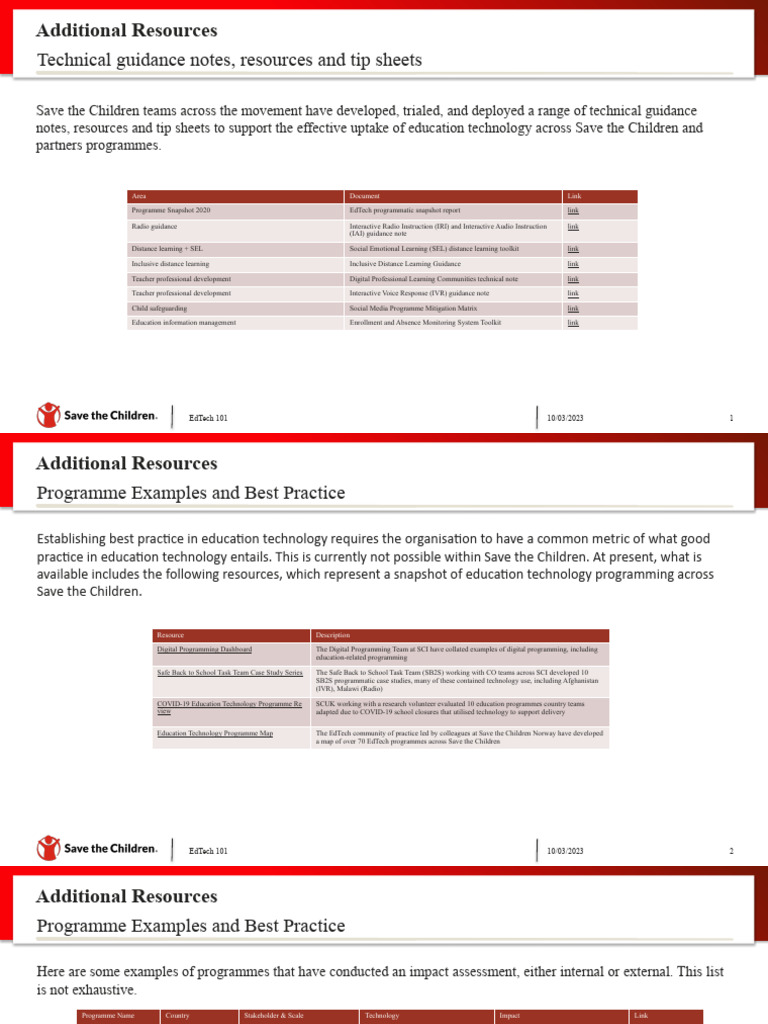 Technical Guidance Notes, Resources and Tip Sheets | PDF