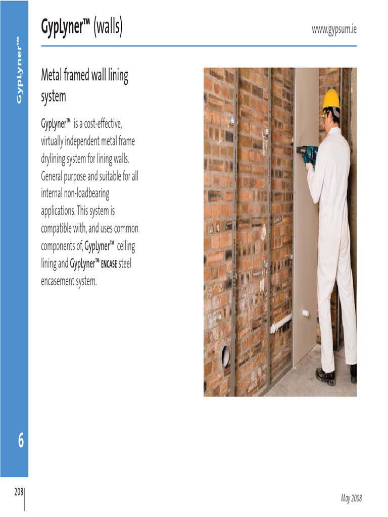 06 Gyplyner Walls | Download Free PDF | Drywall | Wall