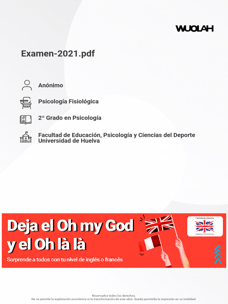 Wuolah Free Examen 2021 | PDF