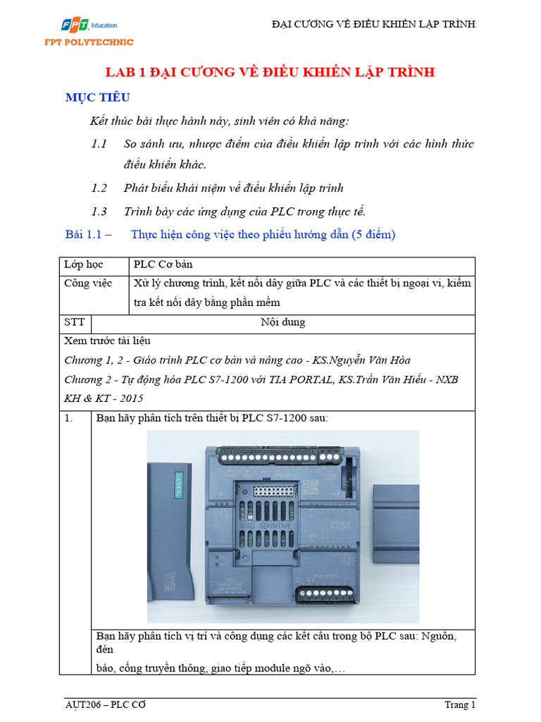 AUT206 Lab1 HNG | PDF
