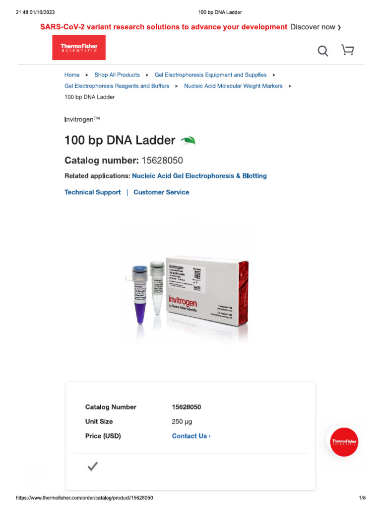 100 BP DNA Ladder | PDF