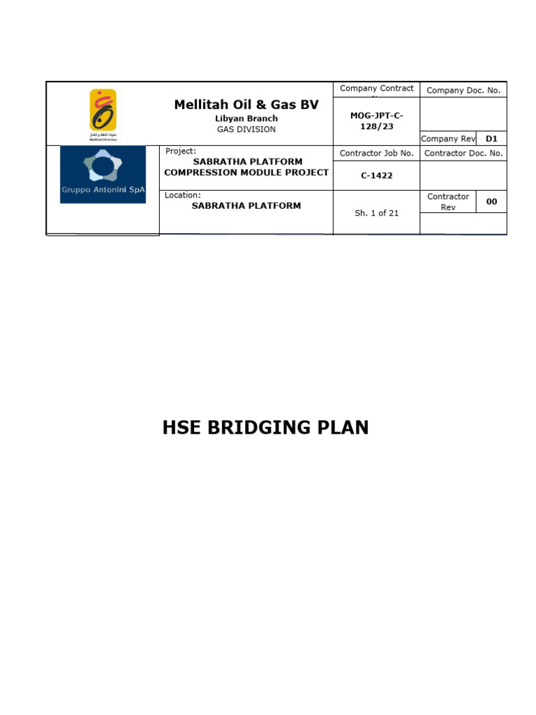 HSE Bridging Plan | PDF | Technology & Engineering