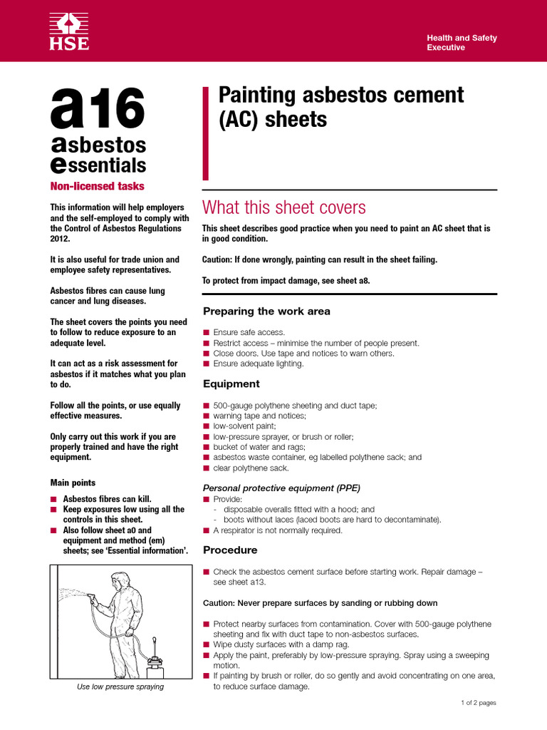 Painting Asbestos Cement (AC) Sheets Sbestos: Ssentials | PDF