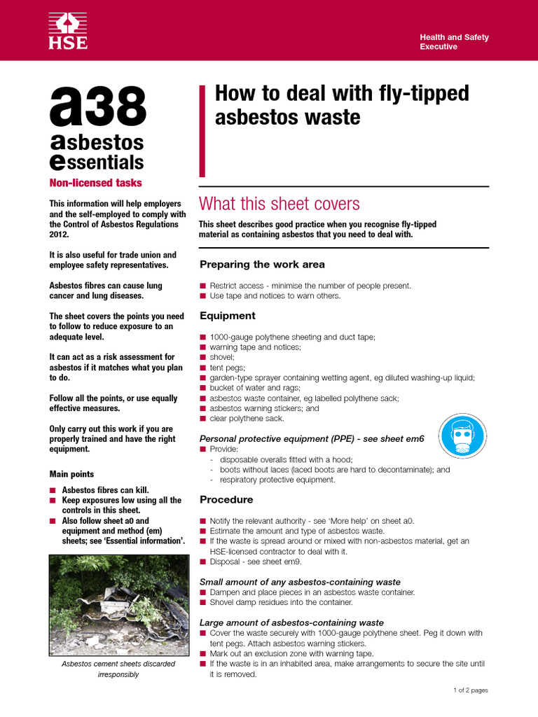 How To Deal With Fly Tipped Asbestos Waste Sbestos: Ssentials | PDF ...