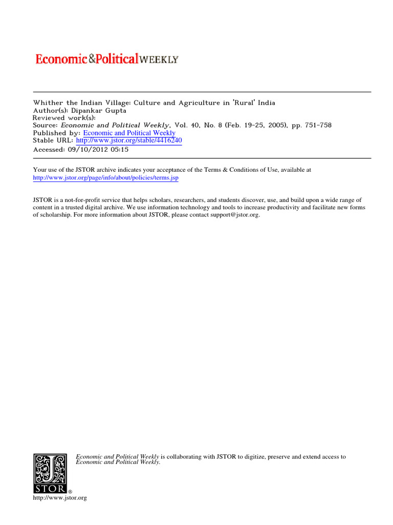 Economic and Political Weekly | PDF