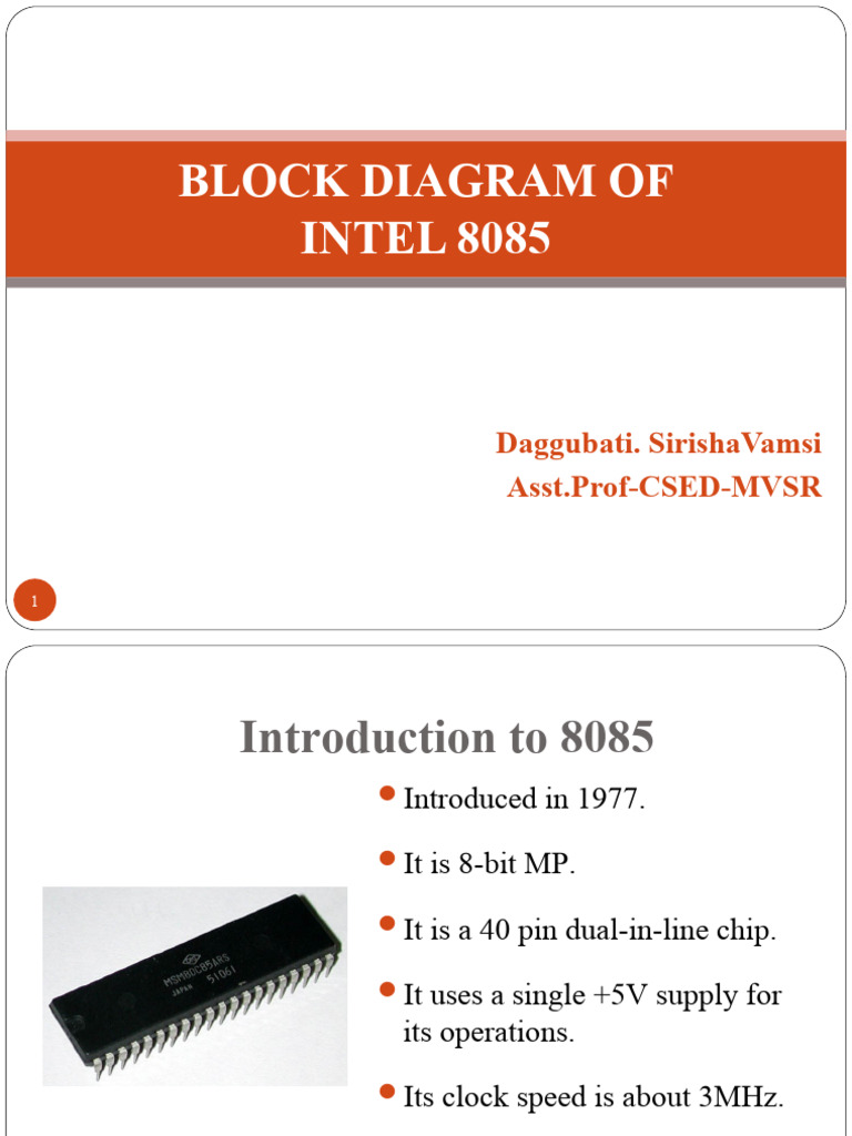 Block Diagram of 8085 | PDF | Central Processing Unit | Computer Data