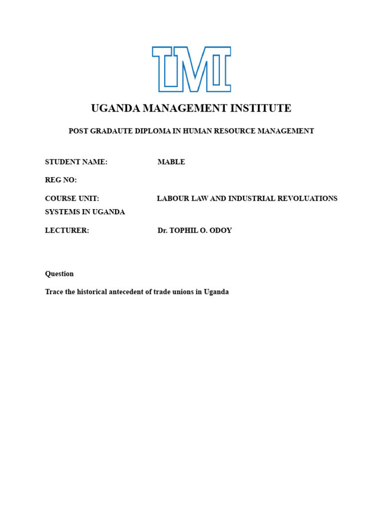Mable Umi | PDF | Trade Union | Uganda