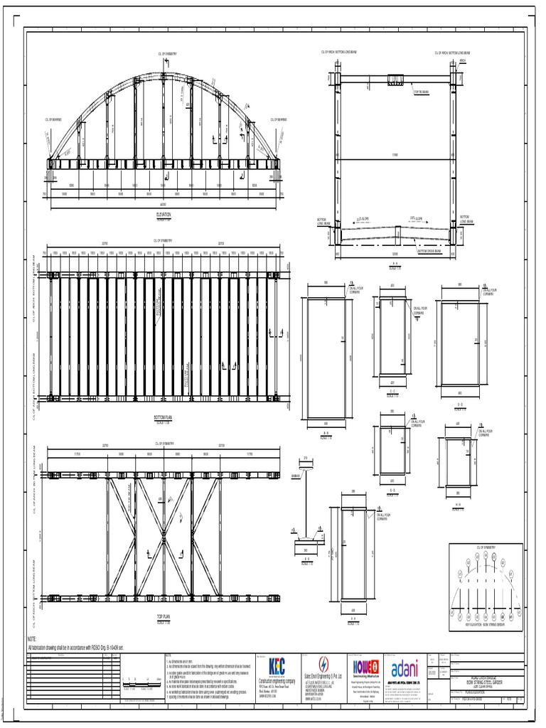 Elevation: All Fabrication Drawing Shall Be in Accordance With RDSO Drg ...
