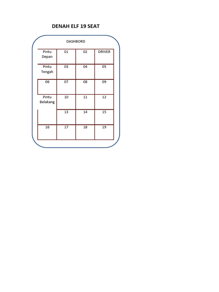 DENAH SEAT ELF 19's | PDF