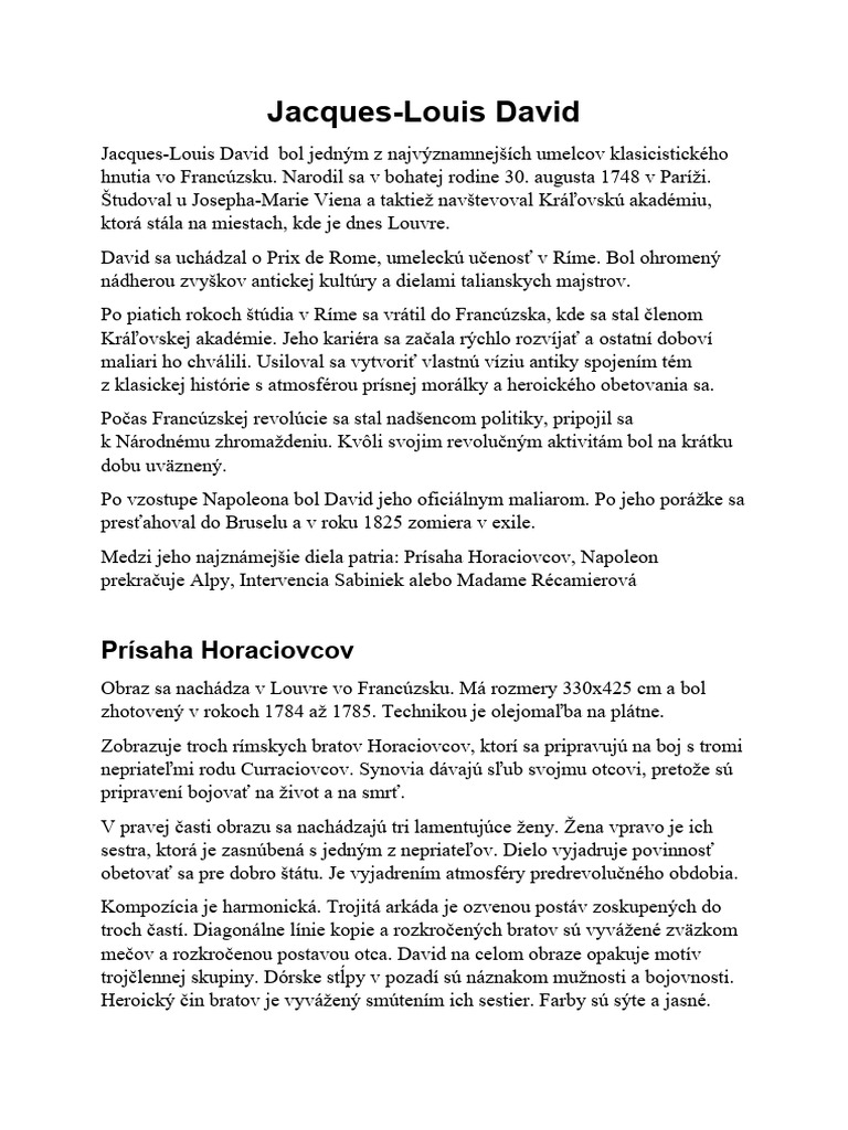 Jacques-Louis David | PDF