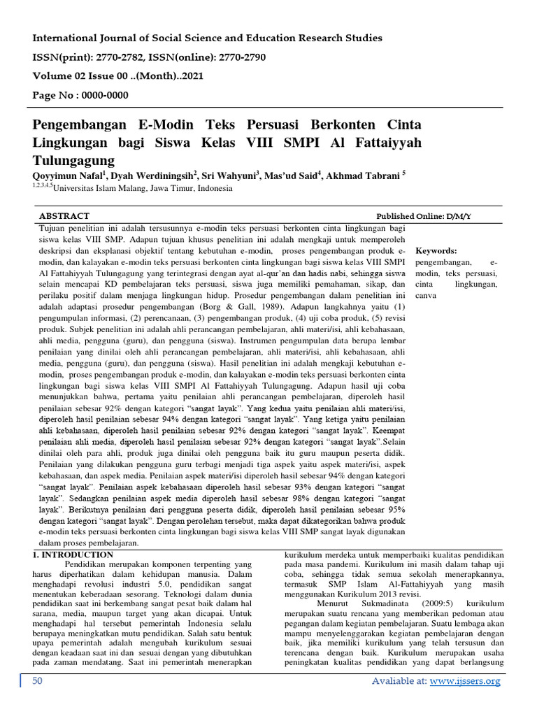 PENGEMBANGAN E-MODIN TEKS PERSUASI | PDF