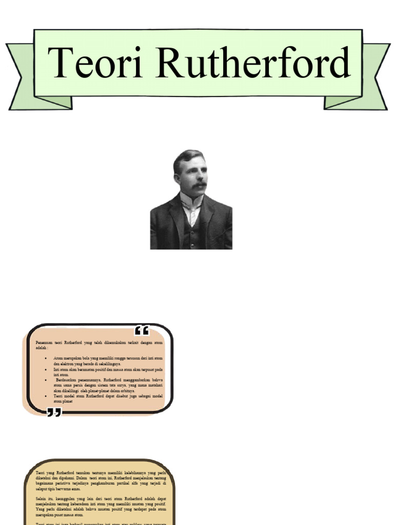 Teori Atom Rutherford: Inti dan Elektron | PDF