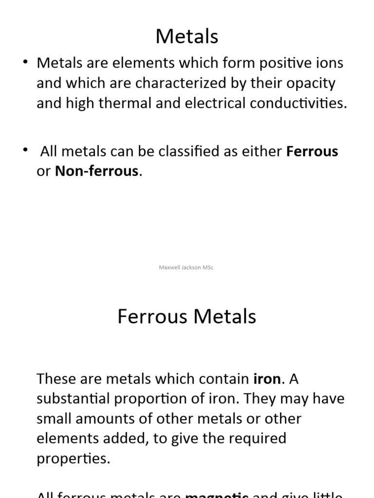 Properties and Types of Metals | PDF
