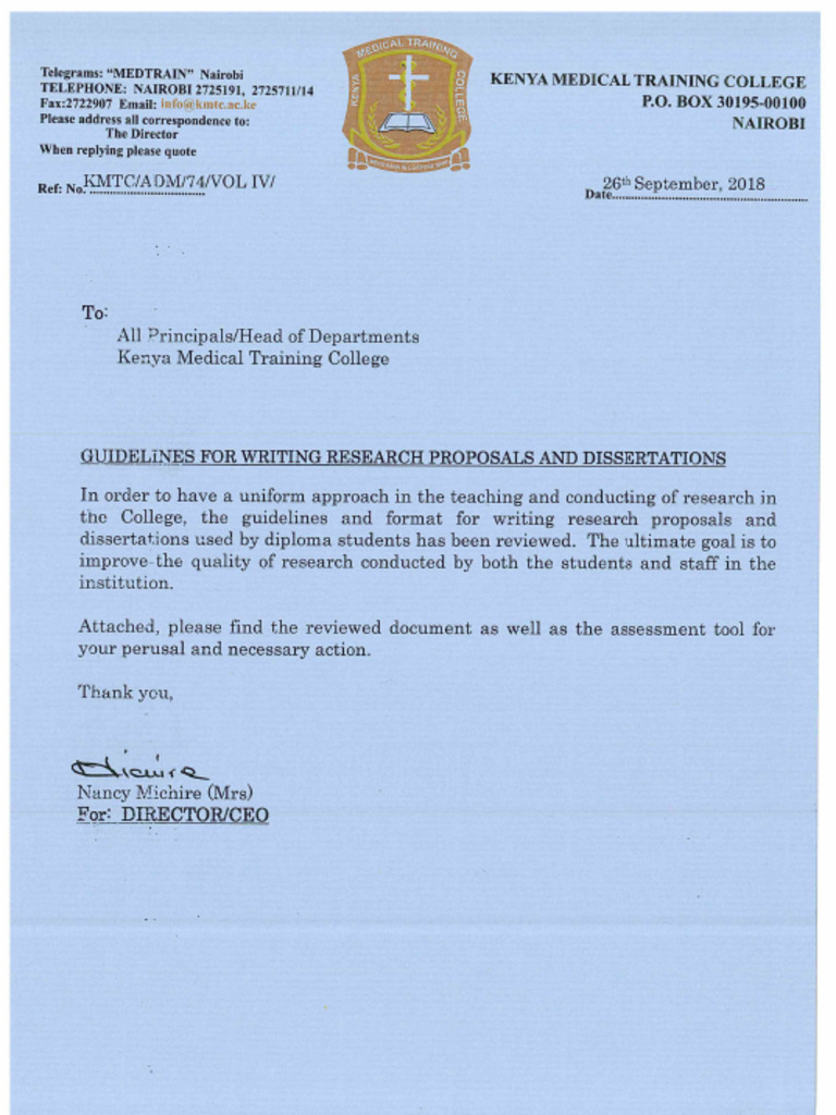 KMTC Research Guideline-1 | PDF