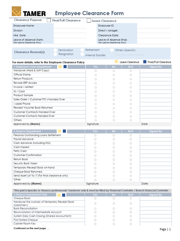 Employee Clearance Form | PDF | Cheque | Receipt