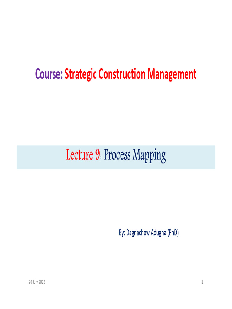Lecture 8 - Process Mapping | PDF