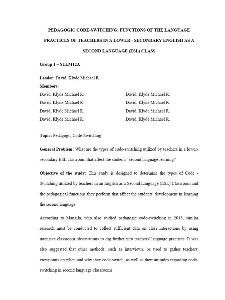 Research Title Defense Format | PDF