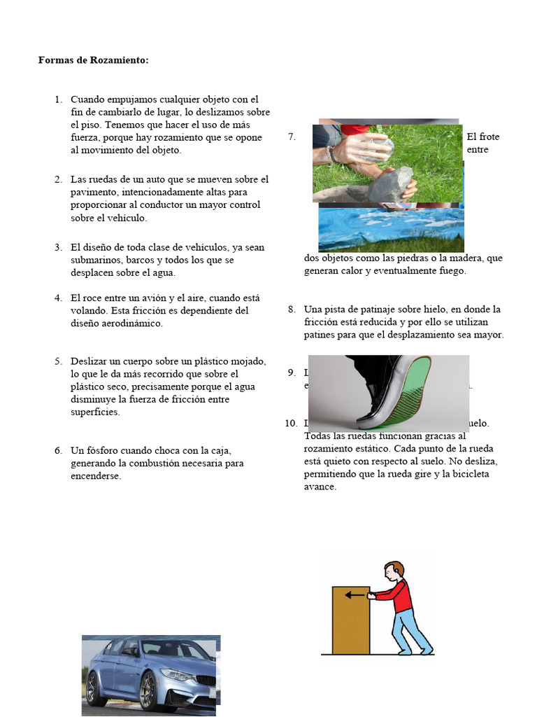Tipos de Rozamiento y sus Efectos | PDF