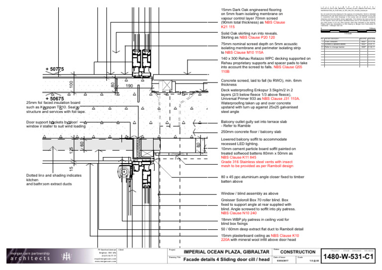 1480-W-531-C1 Facade Details 4 Sliding Door Cill - Head | PDF
