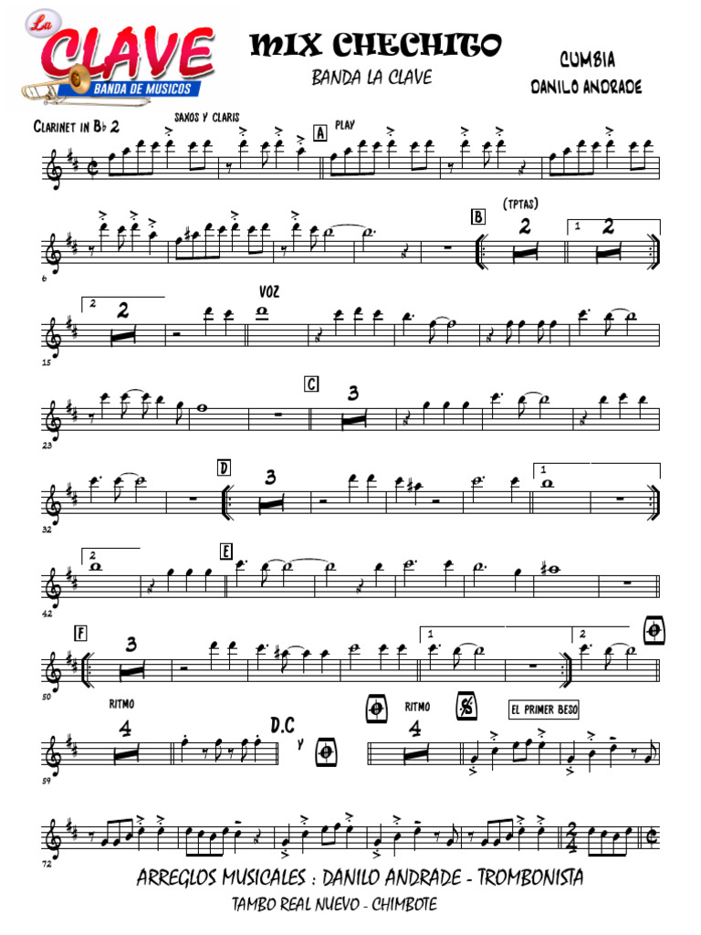 Mix Chechito - Danilo - Clarinet in BB 2 | PDF