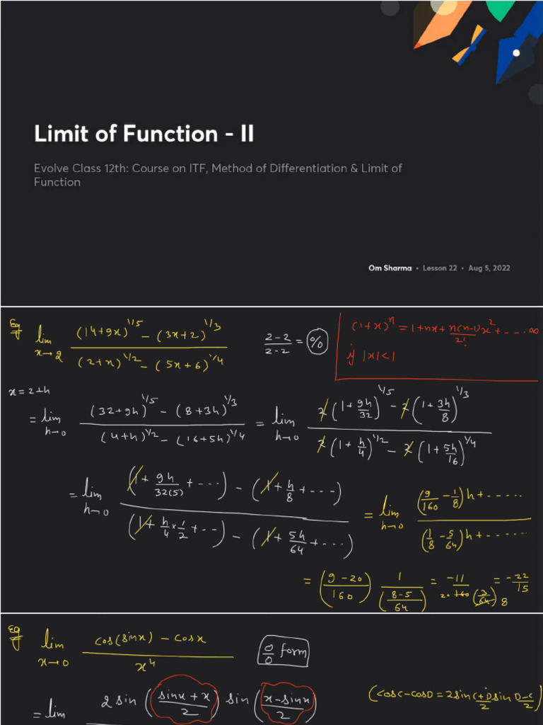 Limit of Function II With Anno | PDF