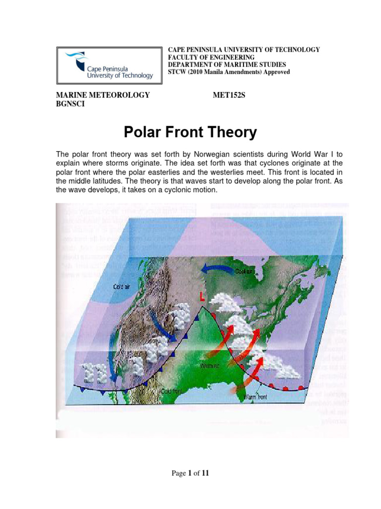 Polar Front Theory Pdf Cyclone Trough Meteorology