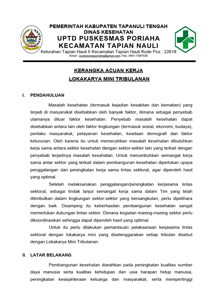 Kak Lokakarya Mini Tribulanan | PDF
