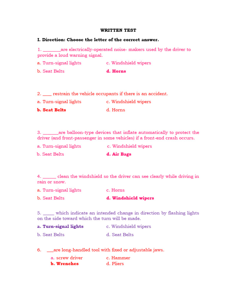 Written Test | PDF