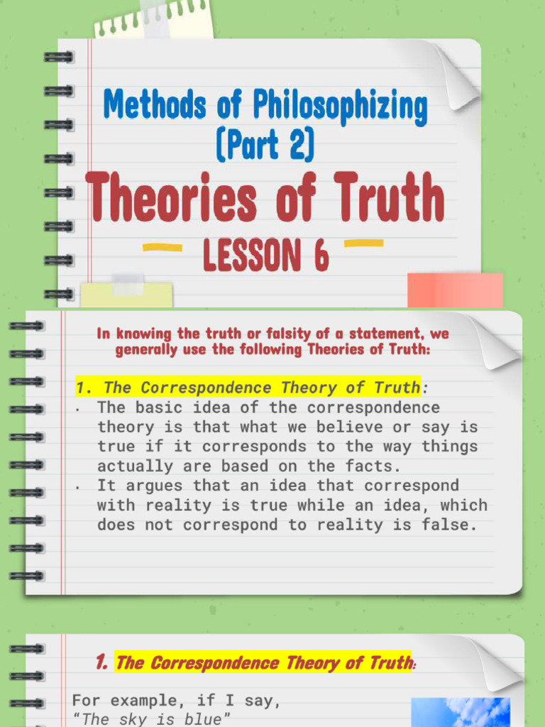 Part 2 Theories of Truth | PDF